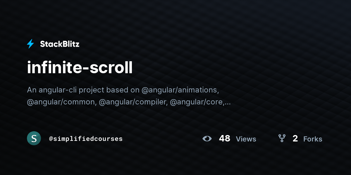infinite-scroll - StackBlitz