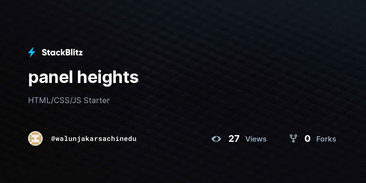 panel heights - StackBlitz