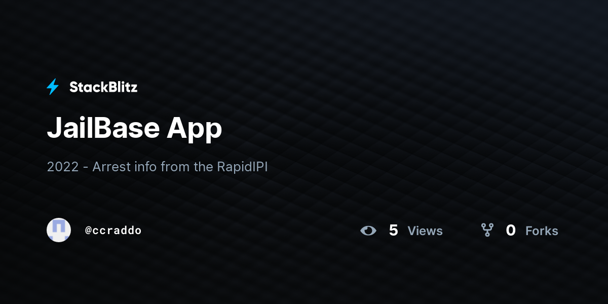 JailBase App - StackBlitz