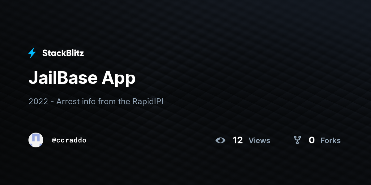 JailBase App - StackBlitz