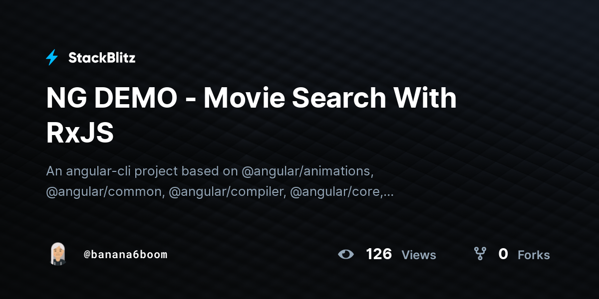 NG DEMO - Movie Search With RxJS - StackBlitz