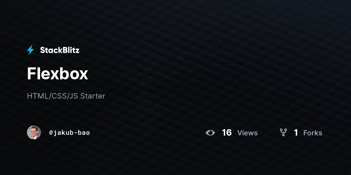 Flexbox Stackblitz