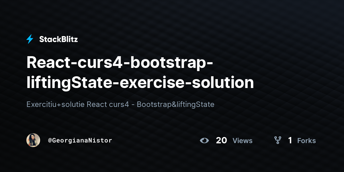 React-curs4-bootstrap-liftingState-exercise-solution - StackBlitz
