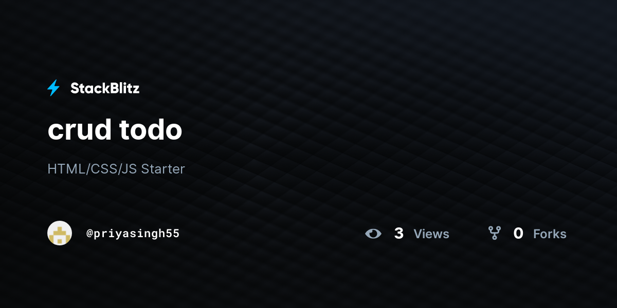 crud todo - StackBlitz