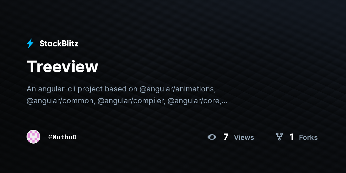 Treeview - StackBlitz