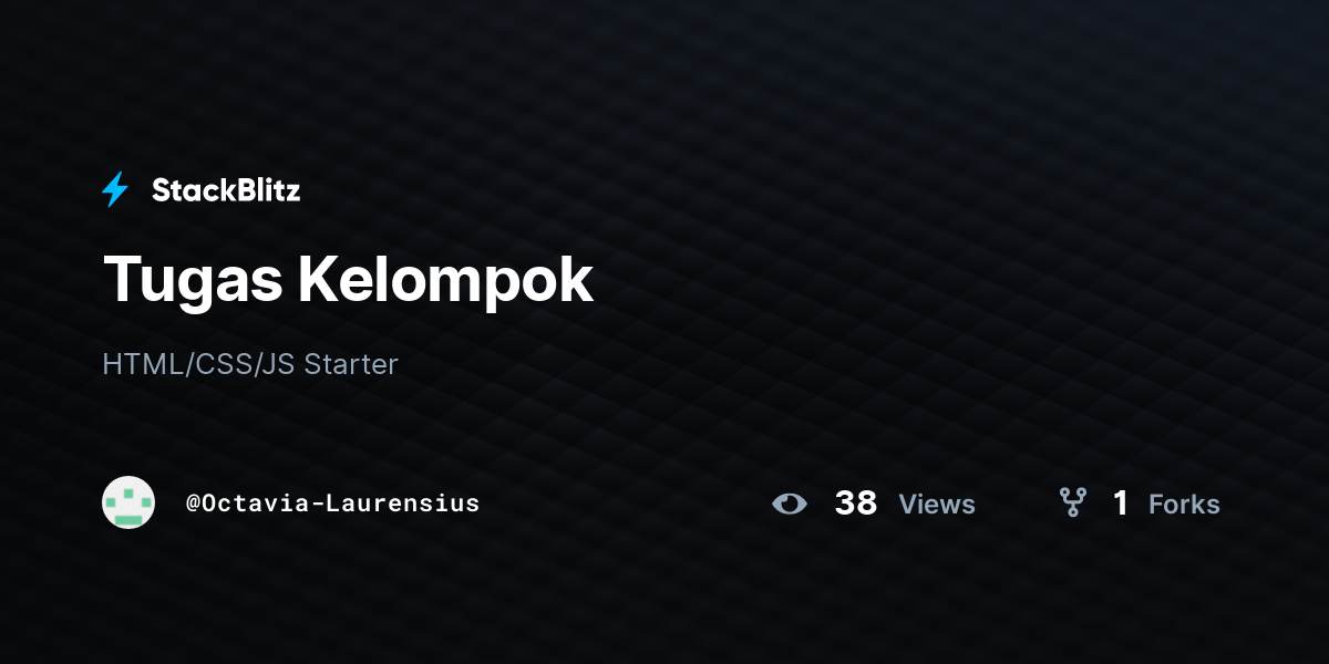 Tugas Kelompok Stackblitz