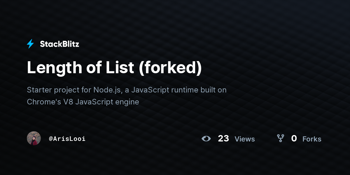 Length of List (forked) - StackBlitz