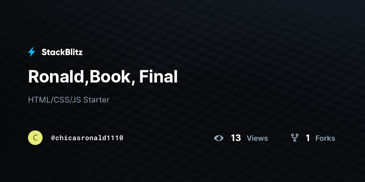 Ronald,Book, Final - StackBlitz