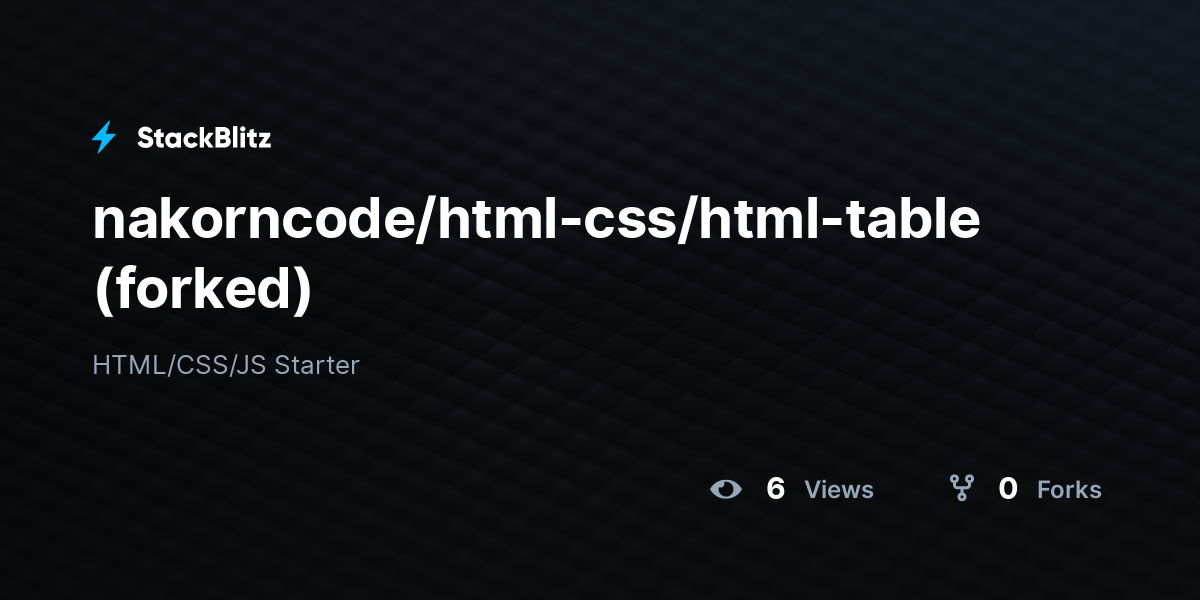 nakorncode/html-css/html-table (forked) - StackBlitz