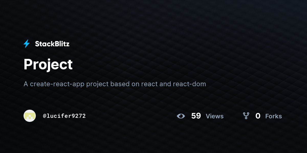 Project - StackBlitz