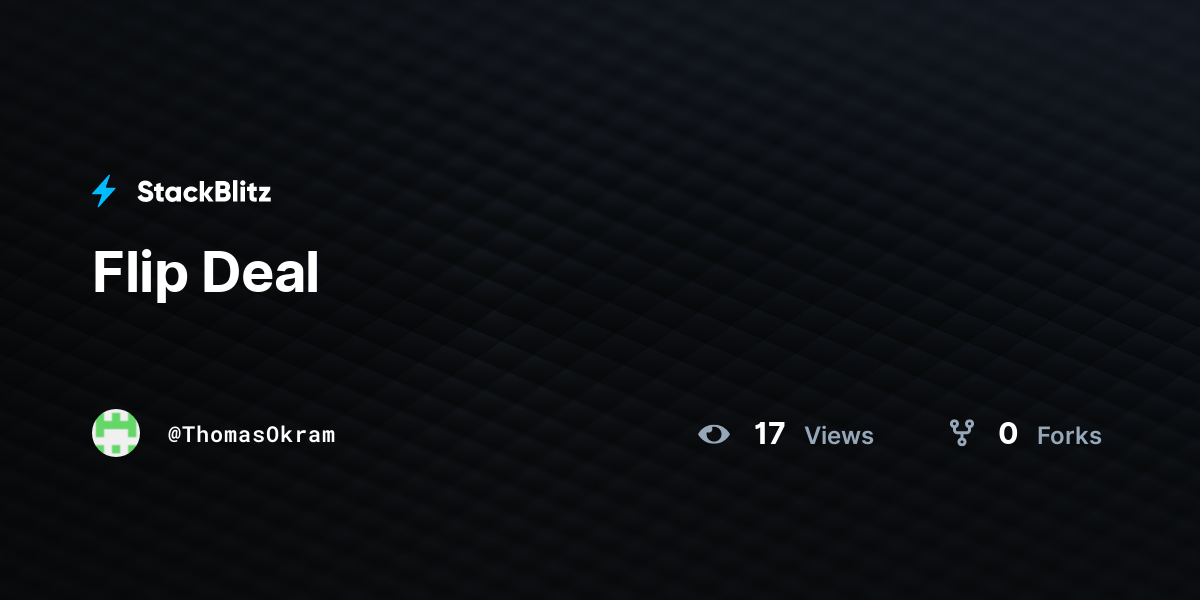 Flip Deal - StackBlitz