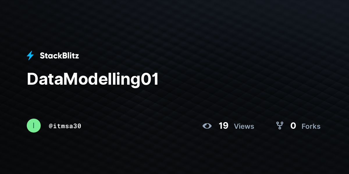 DataModelling01 - StackBlitz