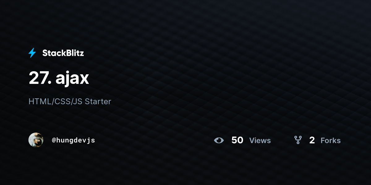 27. ajax - StackBlitz