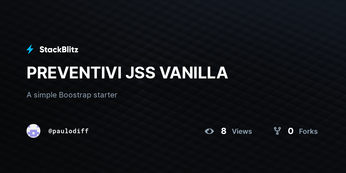 PREVENTIVI JSS VANILLA - StackBlitz