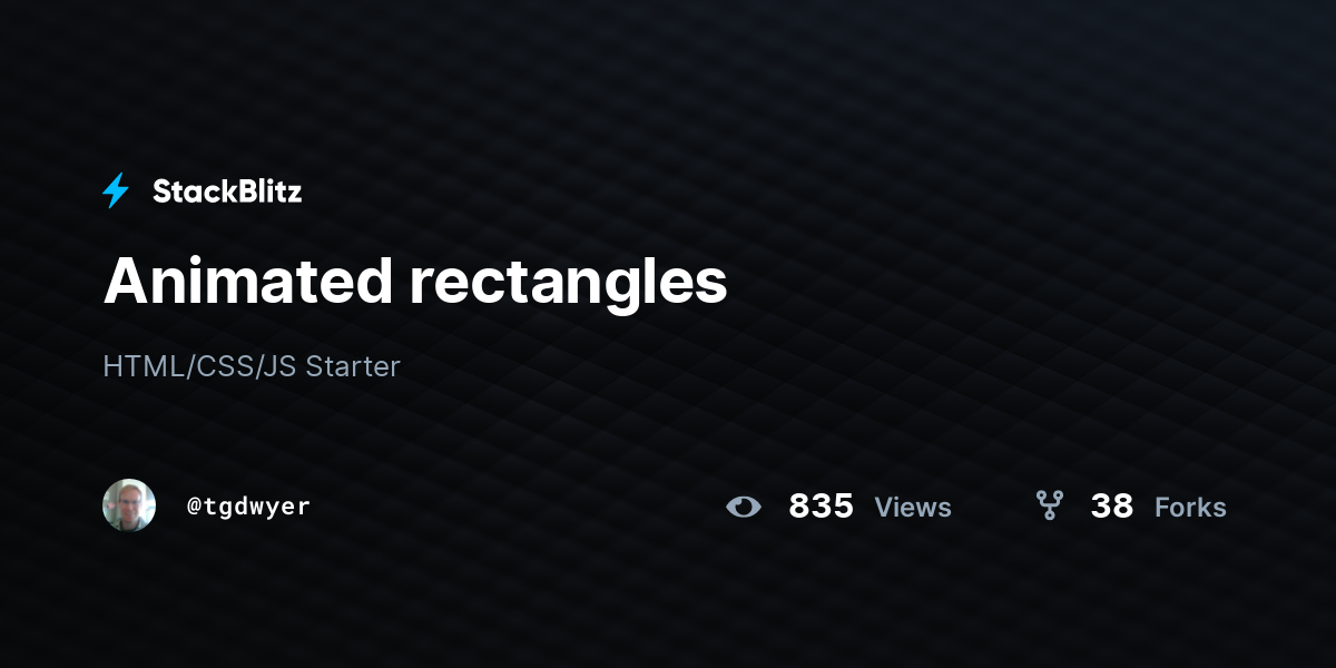 Animated rectangles - StackBlitz