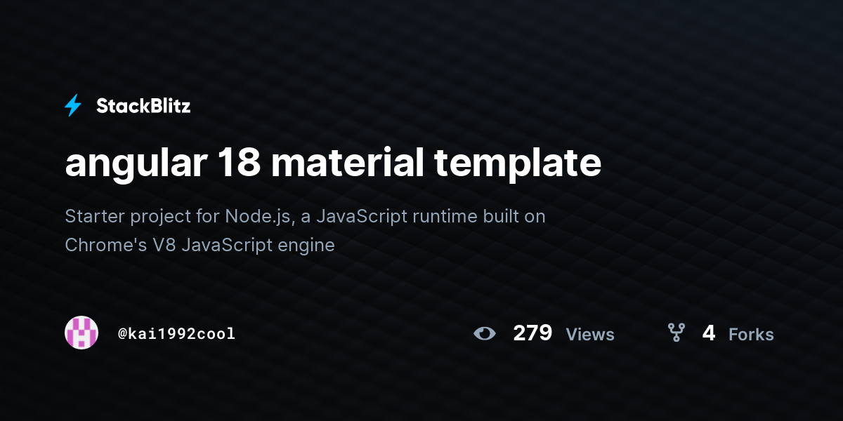 angular 18 material template - StackBlitz
