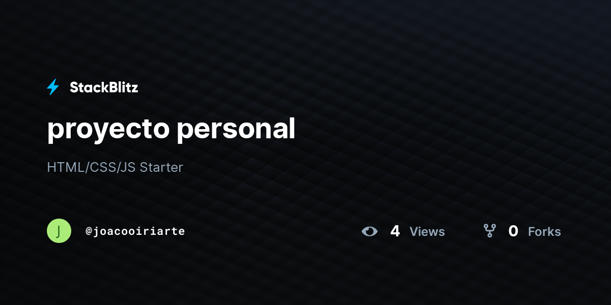 proyecto personal - StackBlitz