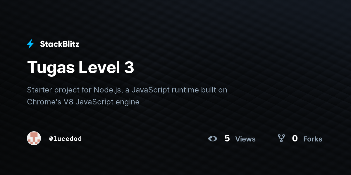 Tugas Level 3 - StackBlitz