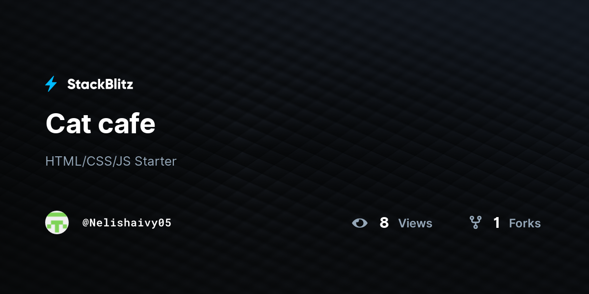 Cat cafe - StackBlitz