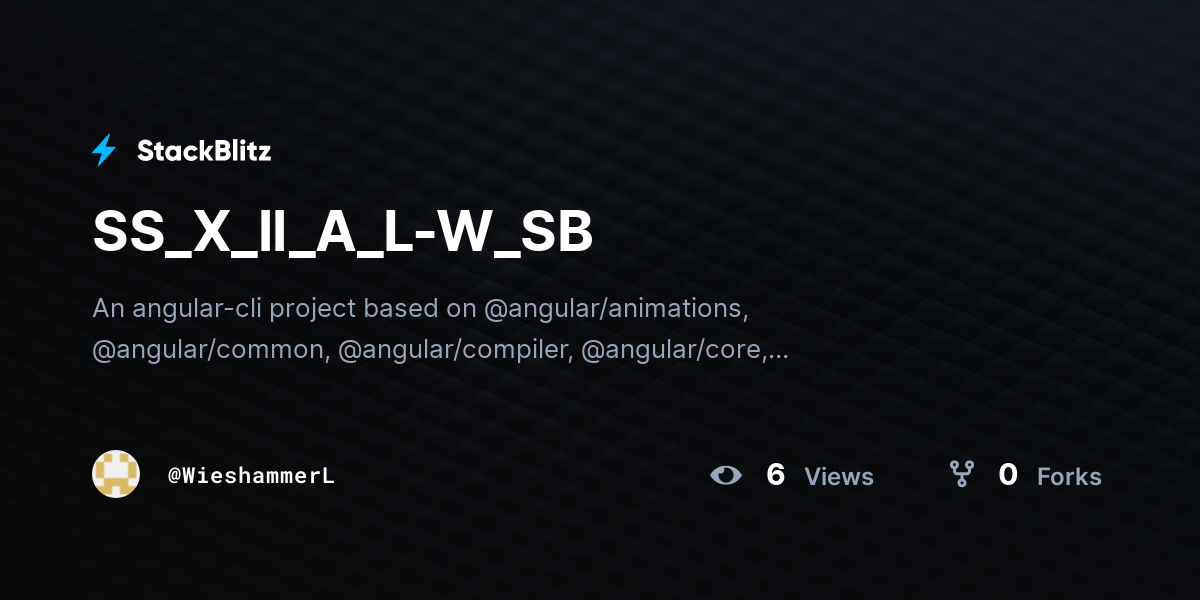 Ss X Ll A L W Sb Stackblitz