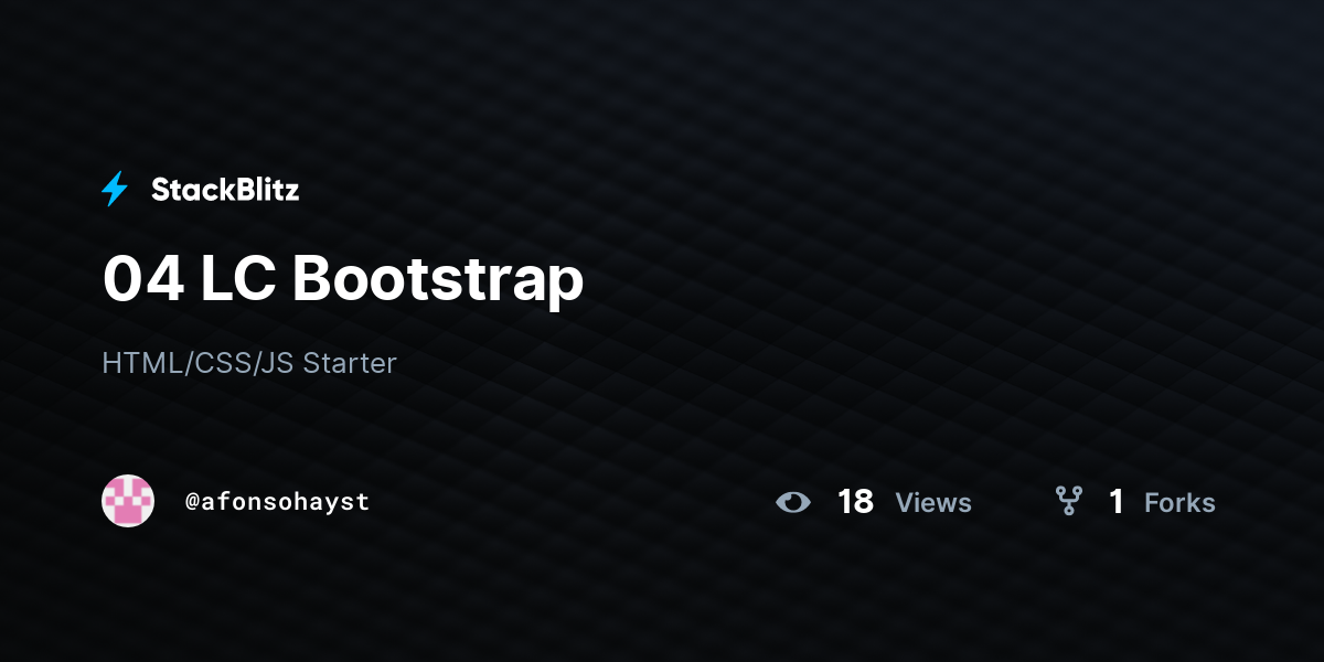 04 LC Bootstrap - StackBlitz