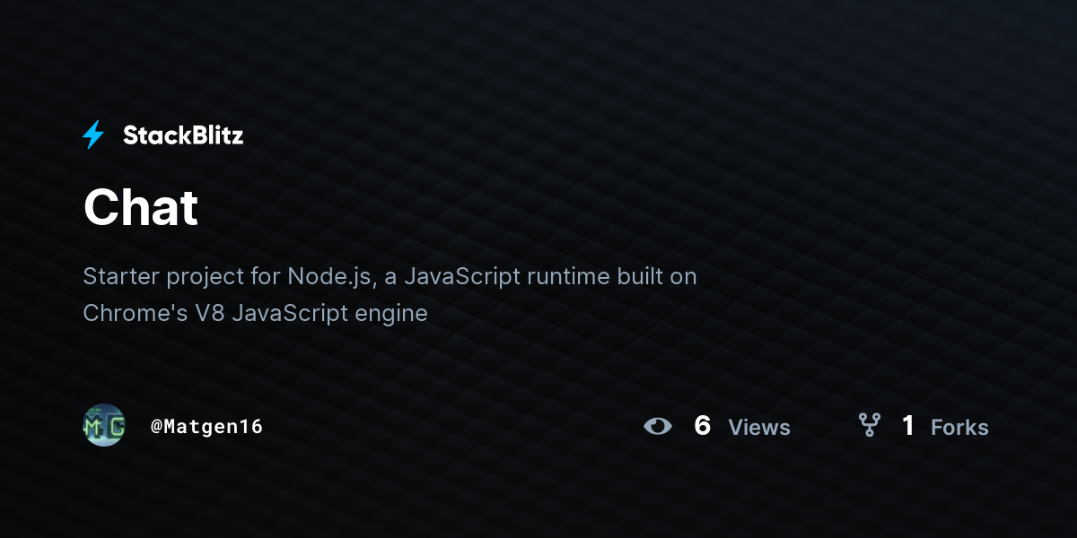 Chat - StackBlitz