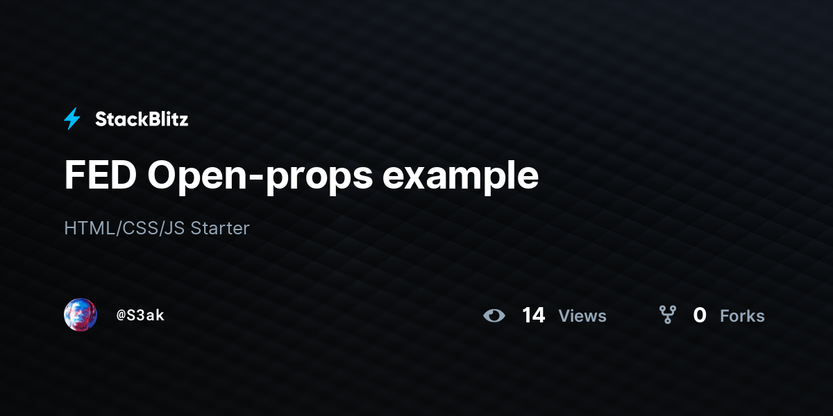 FED Open-props example - StackBlitz