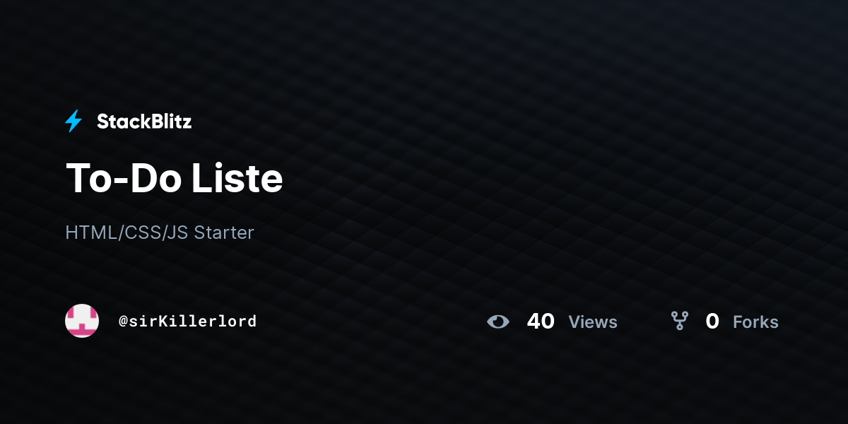 To-Do Liste - StackBlitz