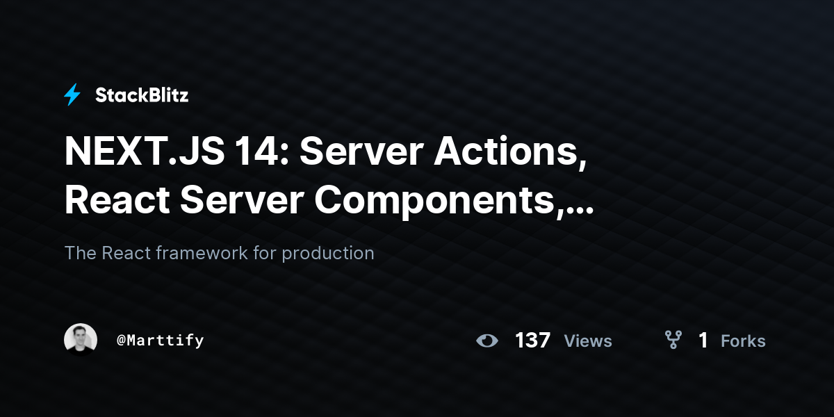 NEXT.JS 14: Server Actions, React Server Components, Paginación, etc ...