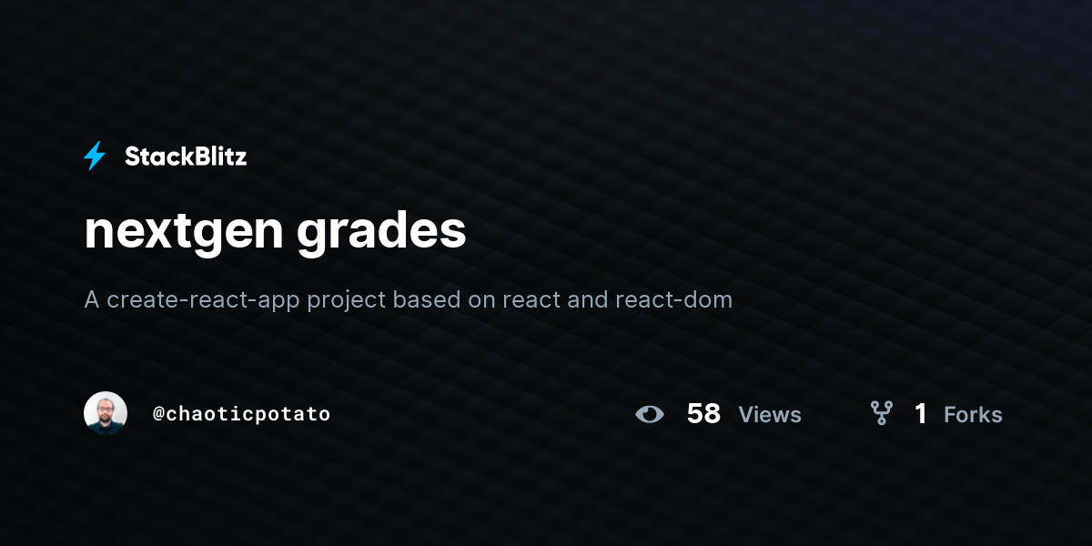 nextgen grades - StackBlitz