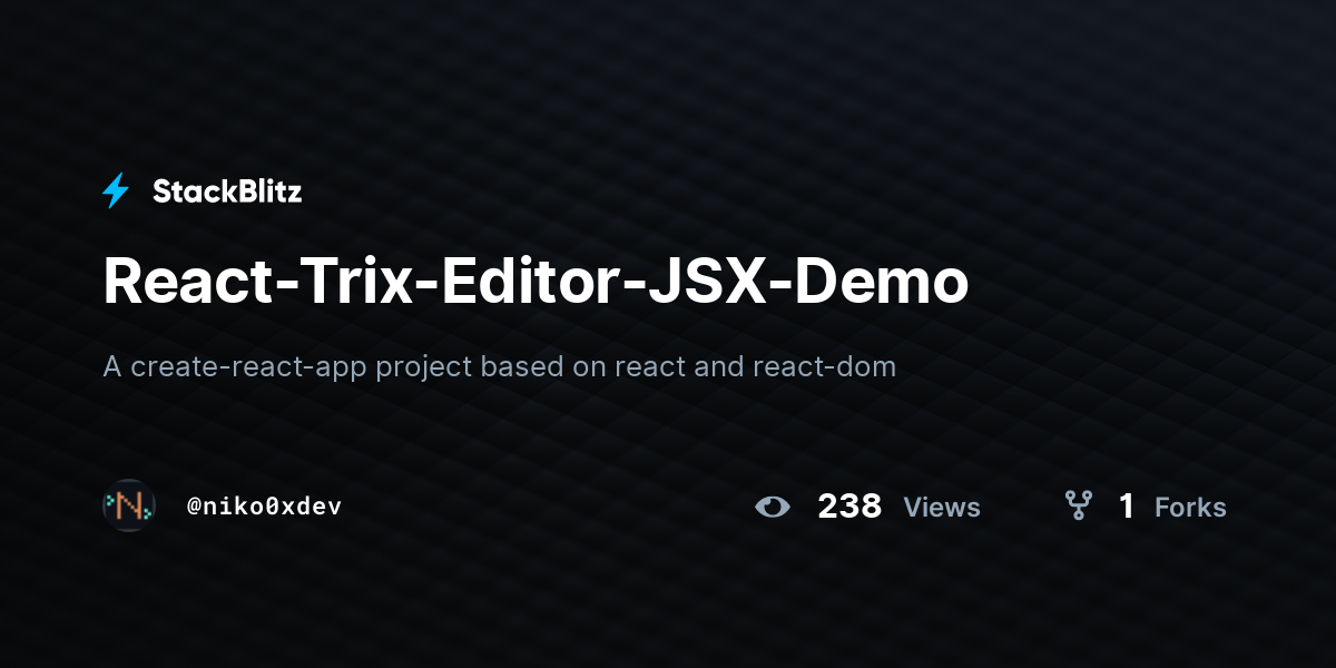 React-Trix-Editor-JSX-Demo - StackBlitz