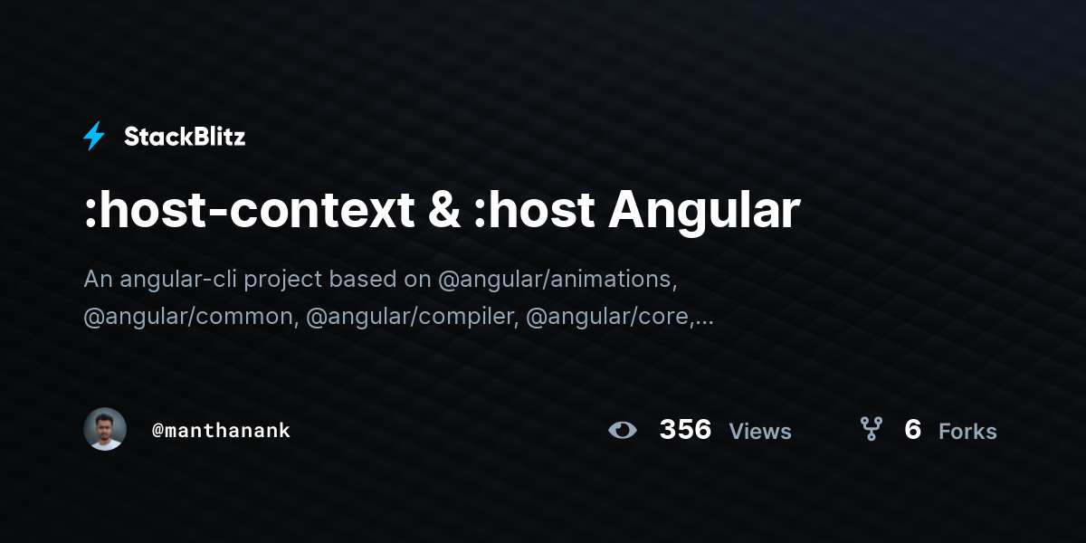 :host-context & :host Angular - StackBlitz