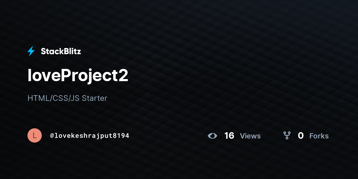 loveProject2 - StackBlitz