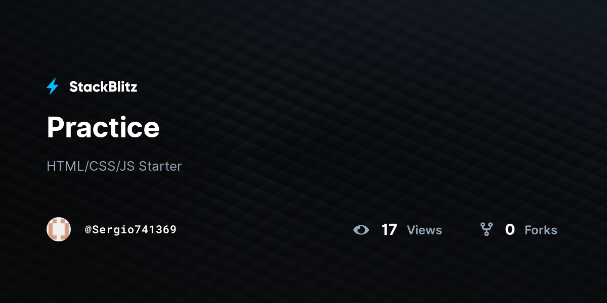 Practice - StackBlitz