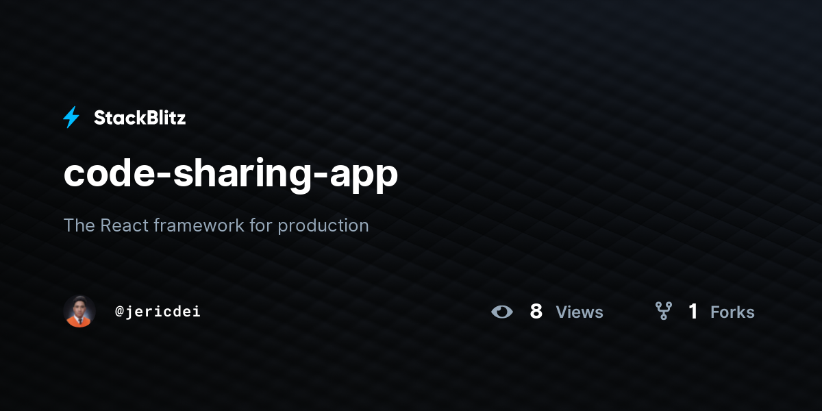 code-sharing-app - StackBlitz