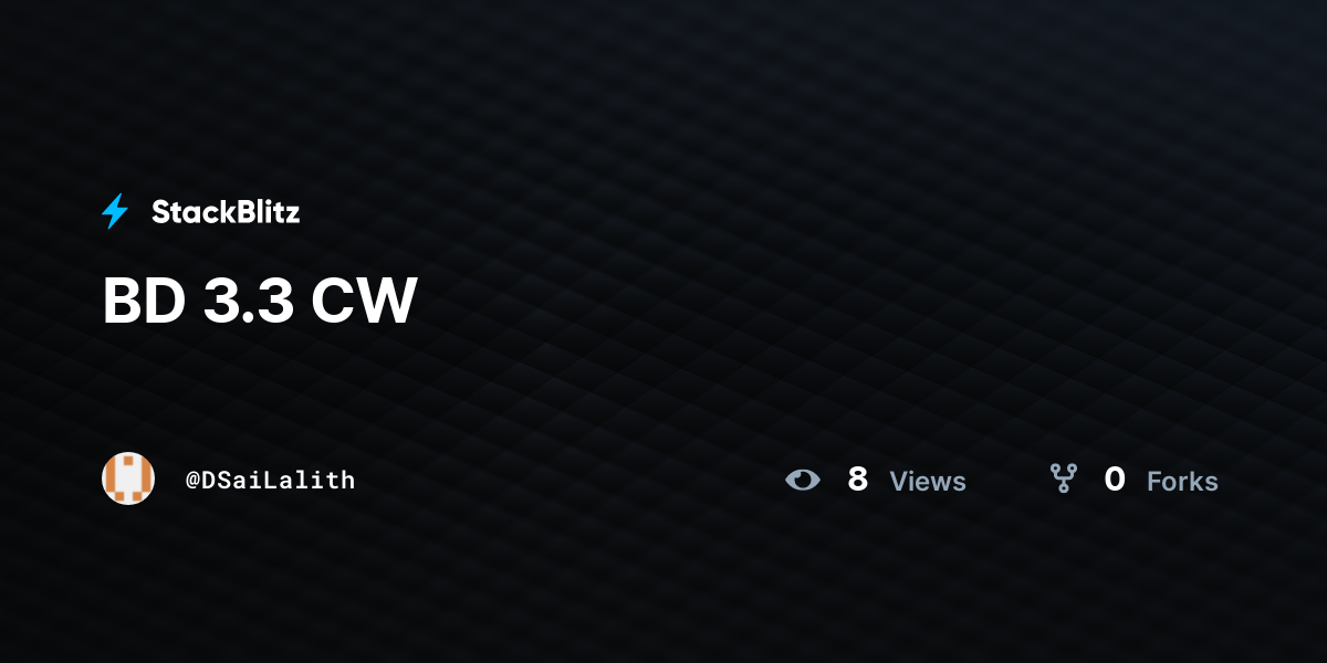 BD 3.3 CW - StackBlitz