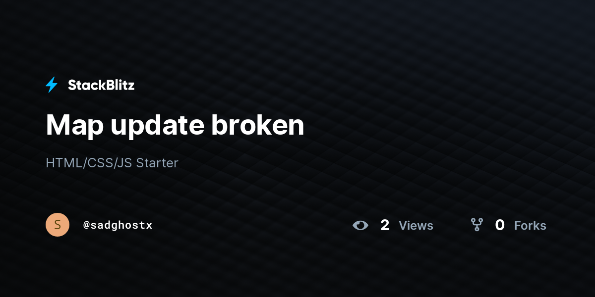 Map update broken - StackBlitz