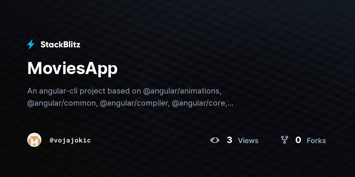 MoviesApp - StackBlitz