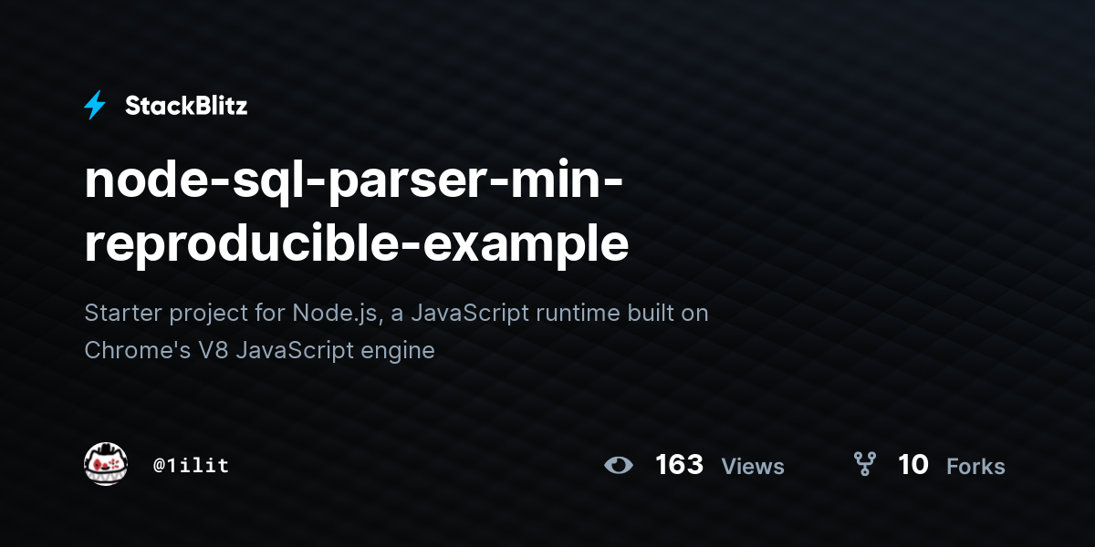 node-sql-parser-min-reproducible-example - StackBlitz