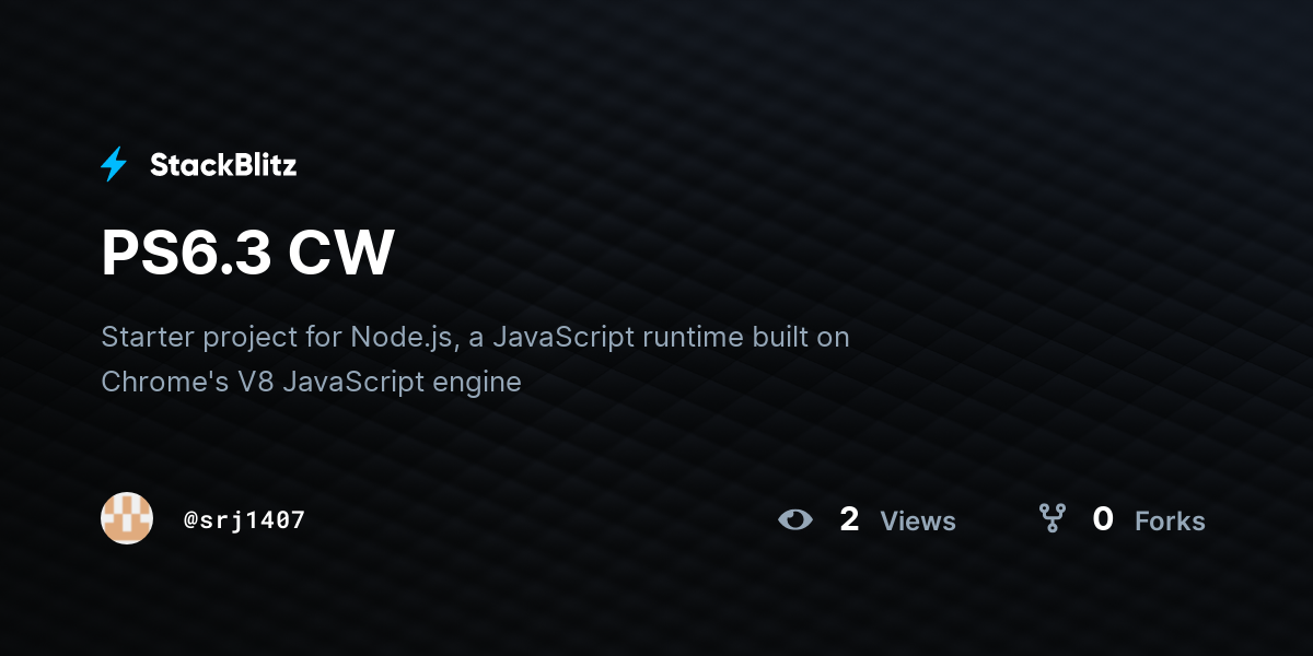 PS6.3 CW - StackBlitz