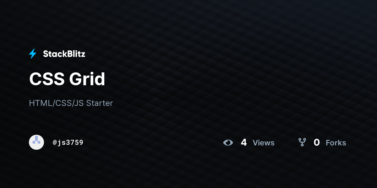 CSS Grid - StackBlitz
