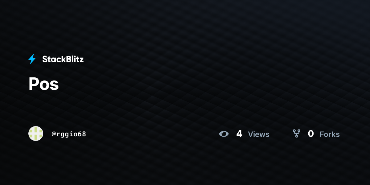 Pos - StackBlitz