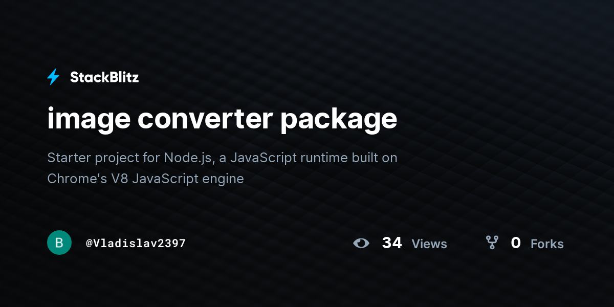 image converter package - StackBlitz