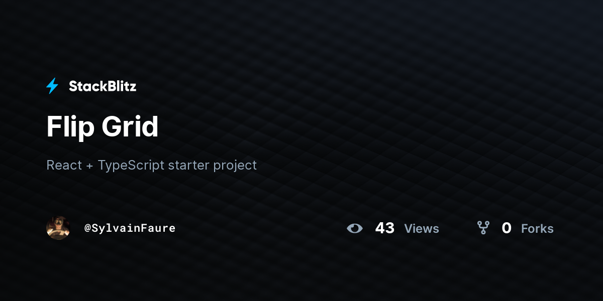 Flip Grid - StackBlitz