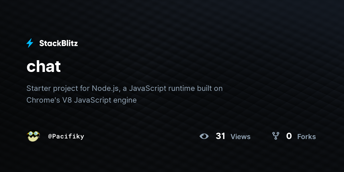chat - StackBlitz