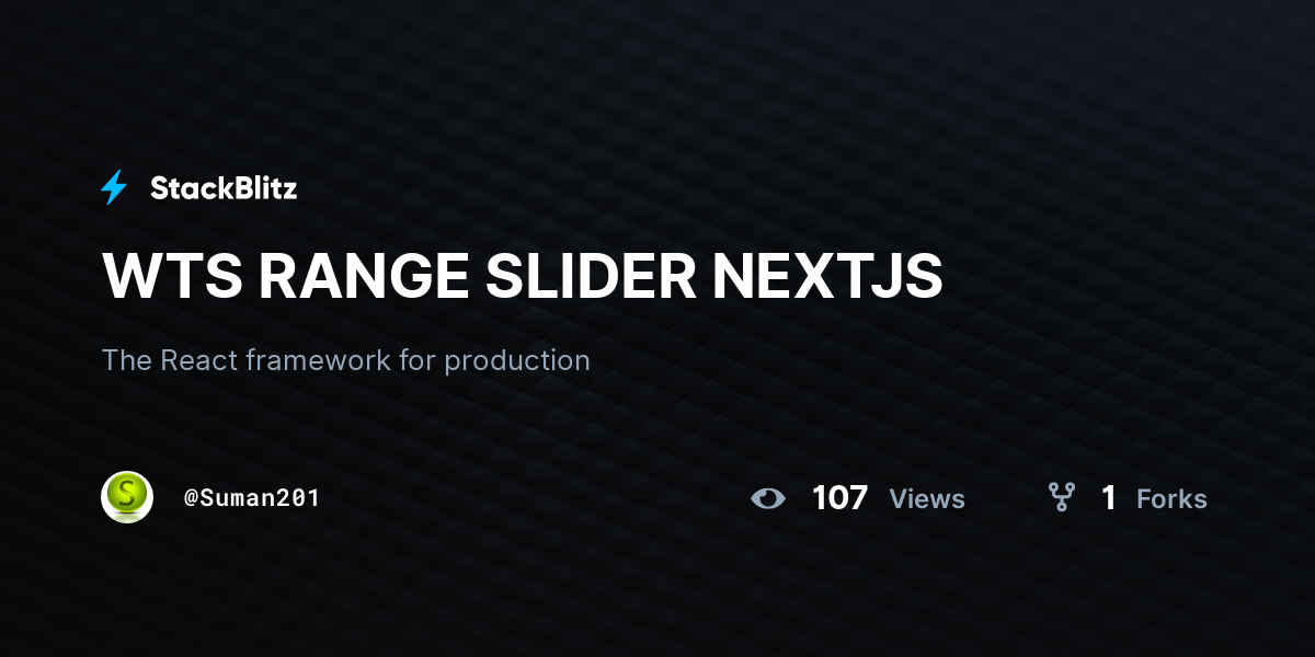 WTS RANGE SLIDER NEXTJS - StackBlitz