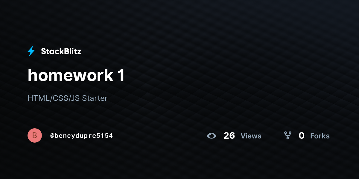 homework 1 - StackBlitz