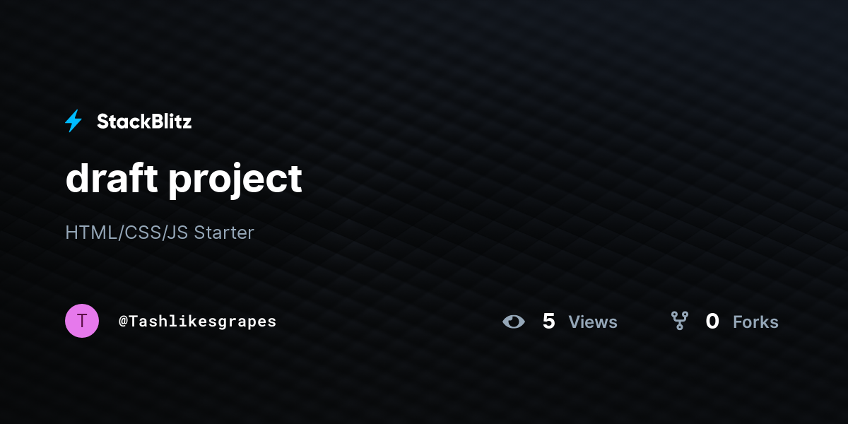 draft project - StackBlitz