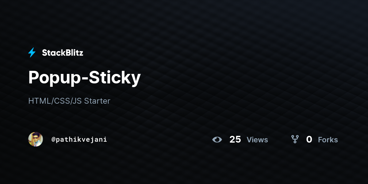 Popup-Sticky - StackBlitz