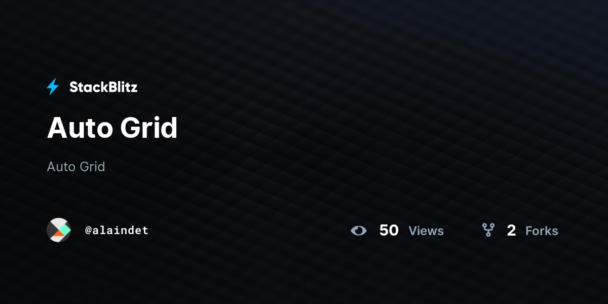 Auto Grid - StackBlitz